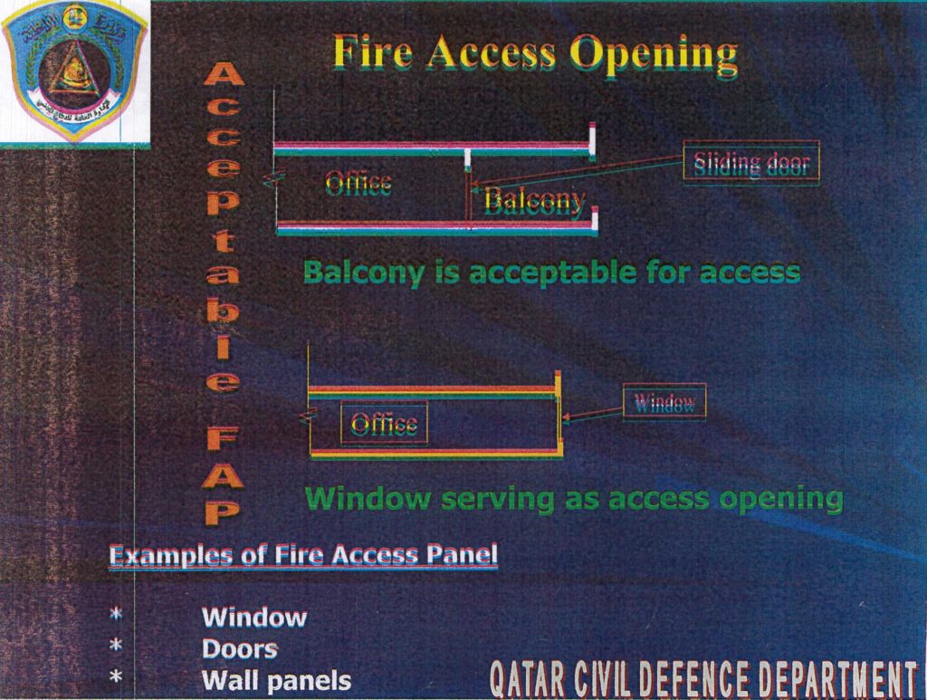 Fire Access Opening